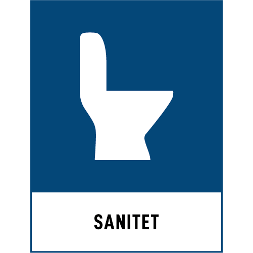 Sanitet | Återvinningsskylt | Skyltar.se